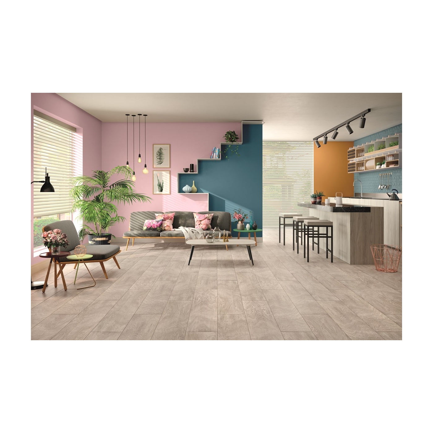 Piso Vinílico Eucafloor LVT Working 3mm x 1.219,2 x 228,6 mm (m² ...