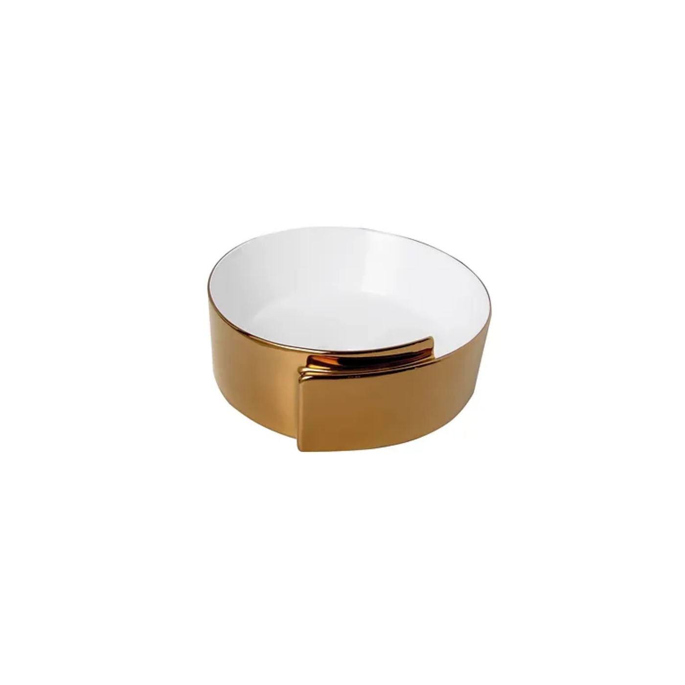 Cuba Cerâmica Lexxa Bagno LX494GW Branco e Dourado | Pergo Móveis ...