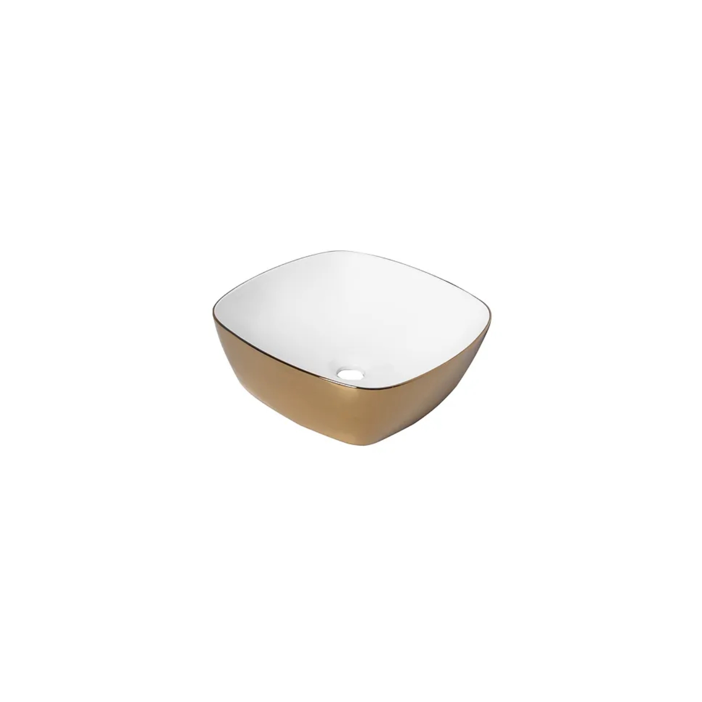 Cuba Cerâmica Lexxa Bagno LX500GW Branco e Dourado | Pergo Móveis ...