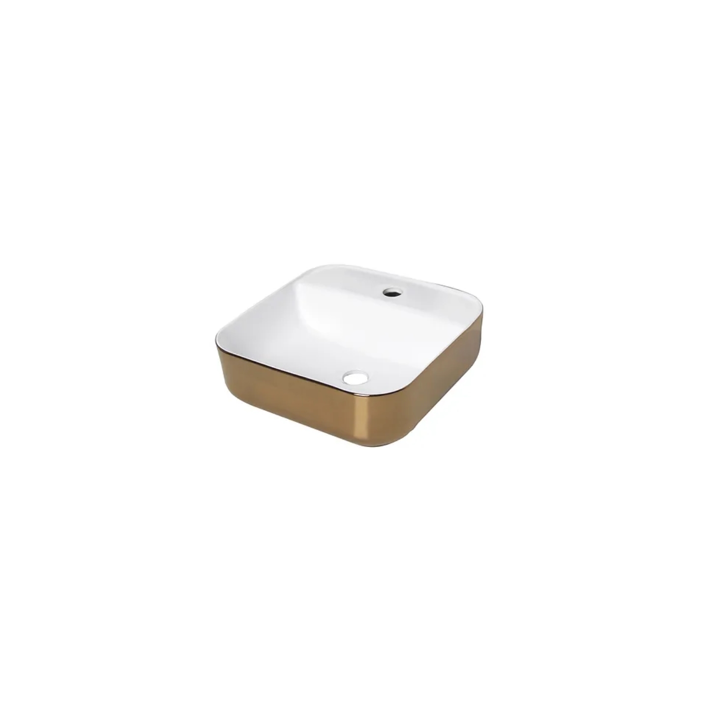 Cuba Cerâmica Lexxa Bagno LX423GW Branco e Dourado | Pergo Móveis ...